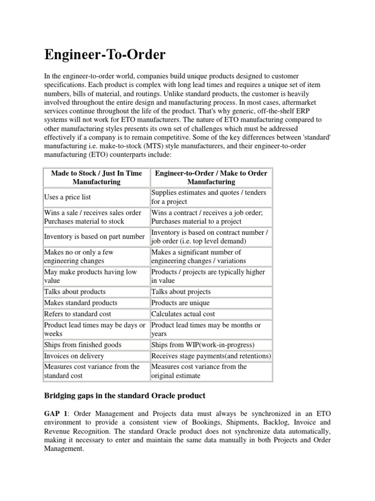 Engineer To Order | PDF | Inventory | Invoice