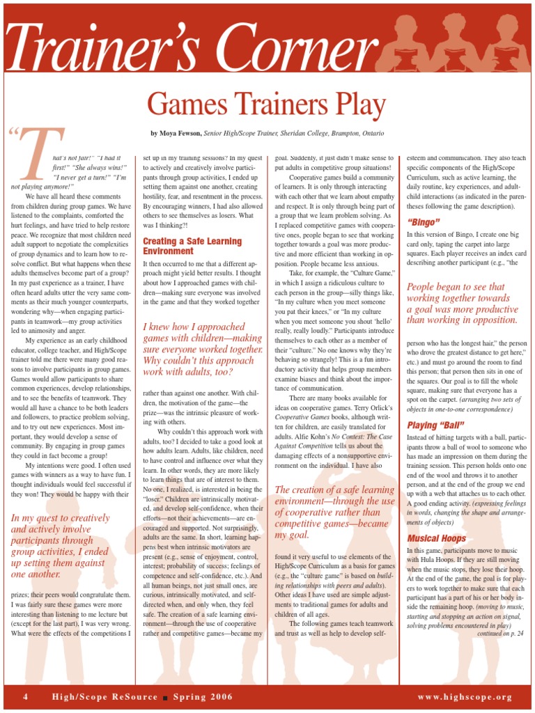 Games Trainers Play | PDF | Motivation | Motivational