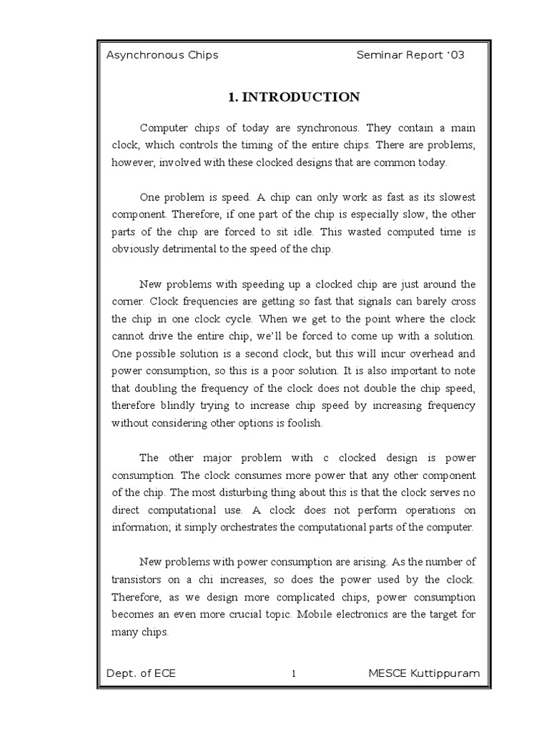 Asynchronous Chips | PDF | Microprocessor | Logic Gate