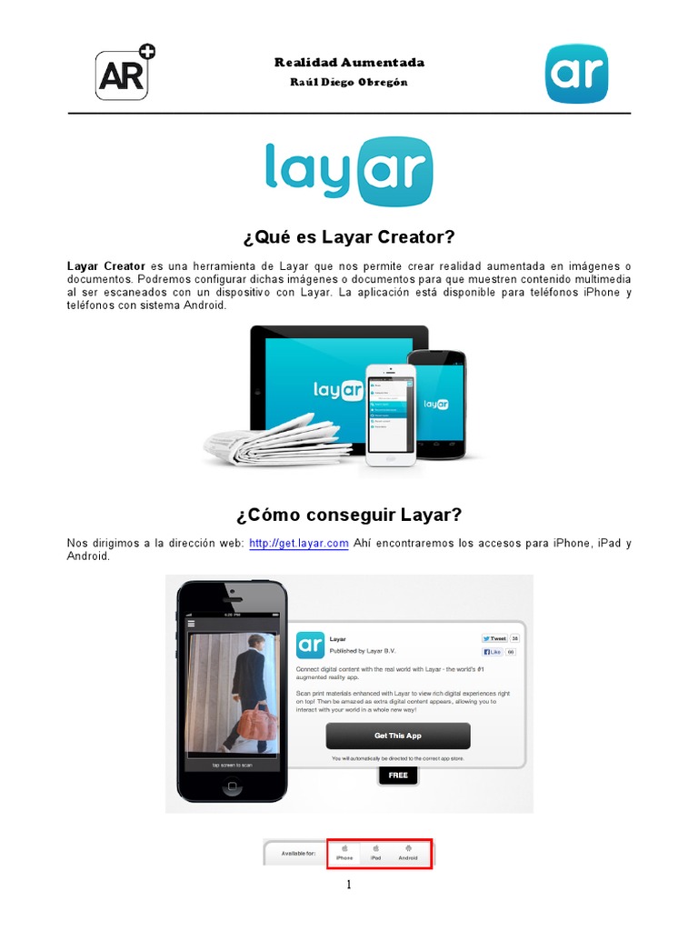 Layar Creator | PDF | Realidad aumentada | Yo telefono