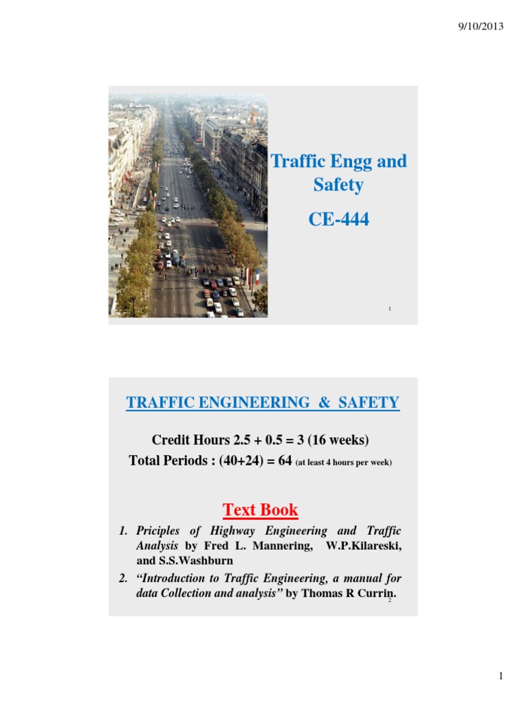 Introduction To Traffic Engineering | PDF | Traffic | Transport
