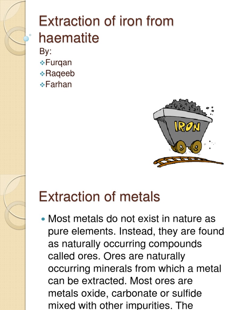 Iron Extraction for Chemistry Students | PDF | Technology & Engineering