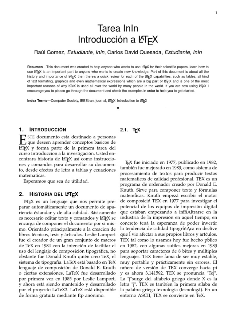 Introducción a LaTeX para Principiantes | PDF | Te X | Texto