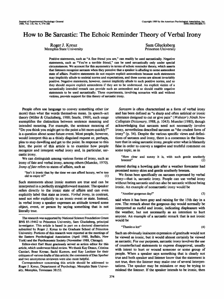 How To Be Sarcastic | PDF | Irony | Attitude (Psychology)