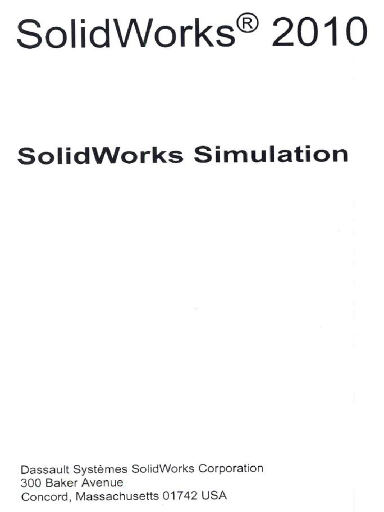 Solidworks Simulation 2010 PDF | PDF