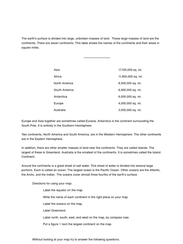 Geography Basics for Students | PDF | Continent | North America
