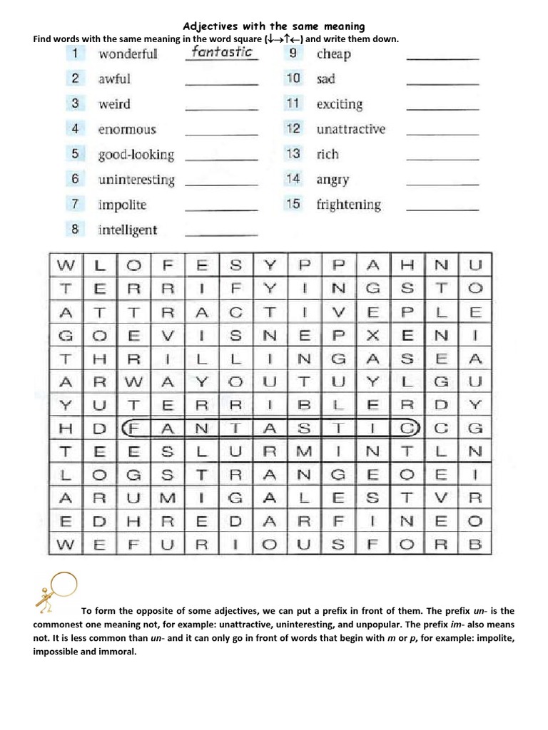Adjectives, Crossword, and Nouns Puzzle | PDF | Languages | Language ...
