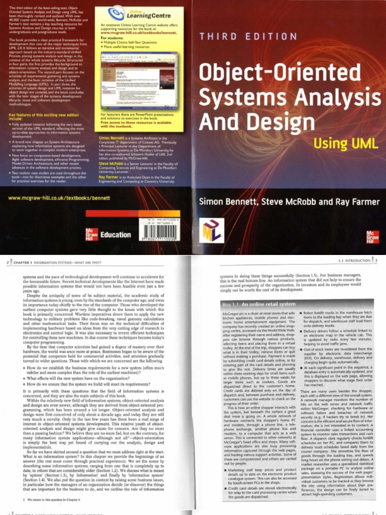 Object-Oriented Systems Analysis and Design Using UML 3rd Edition (OCR ...