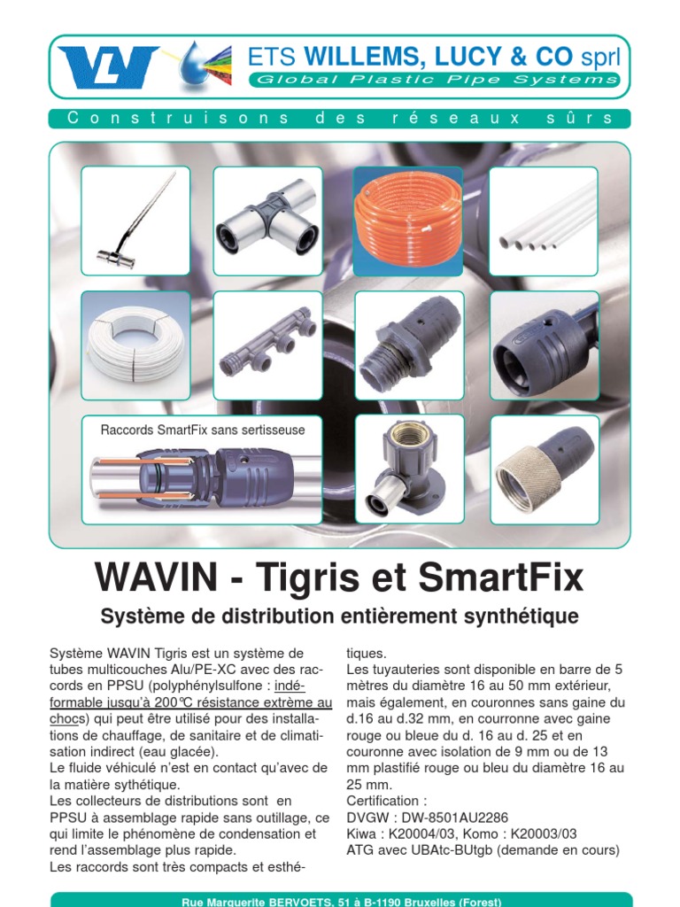 07 2 Catalogue Alupex Tigris Smartfix de WAVIN 2011-10 + PRIX | PDF | Facture | Industries
