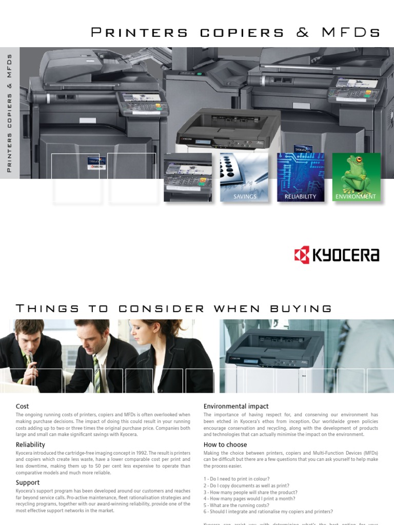 Kyocera Range Brochure 11 | PDF | Image Scanner | Printer (Computing)