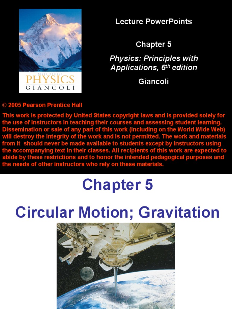 Physics - Principles With Applications | PDF | Newton's Law Of Universal Gravitation | Gravity