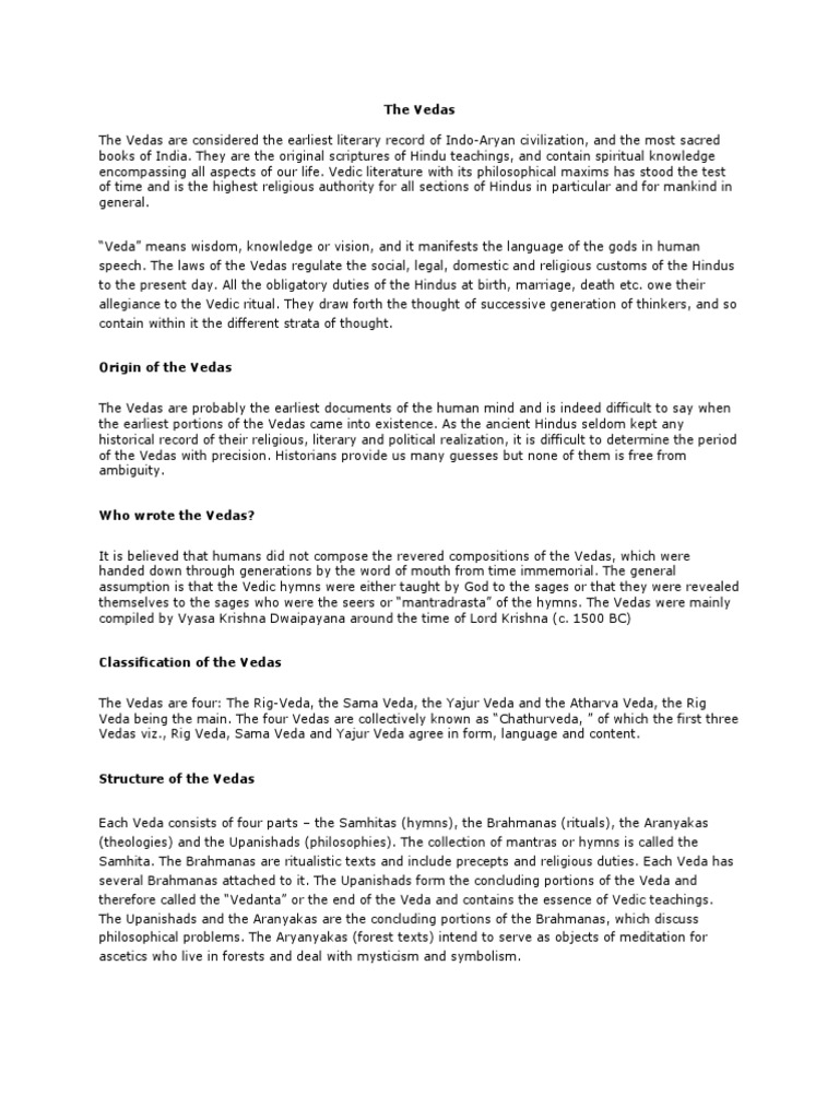 The Vedas | PDF | Vedas | Sanskrit Texts