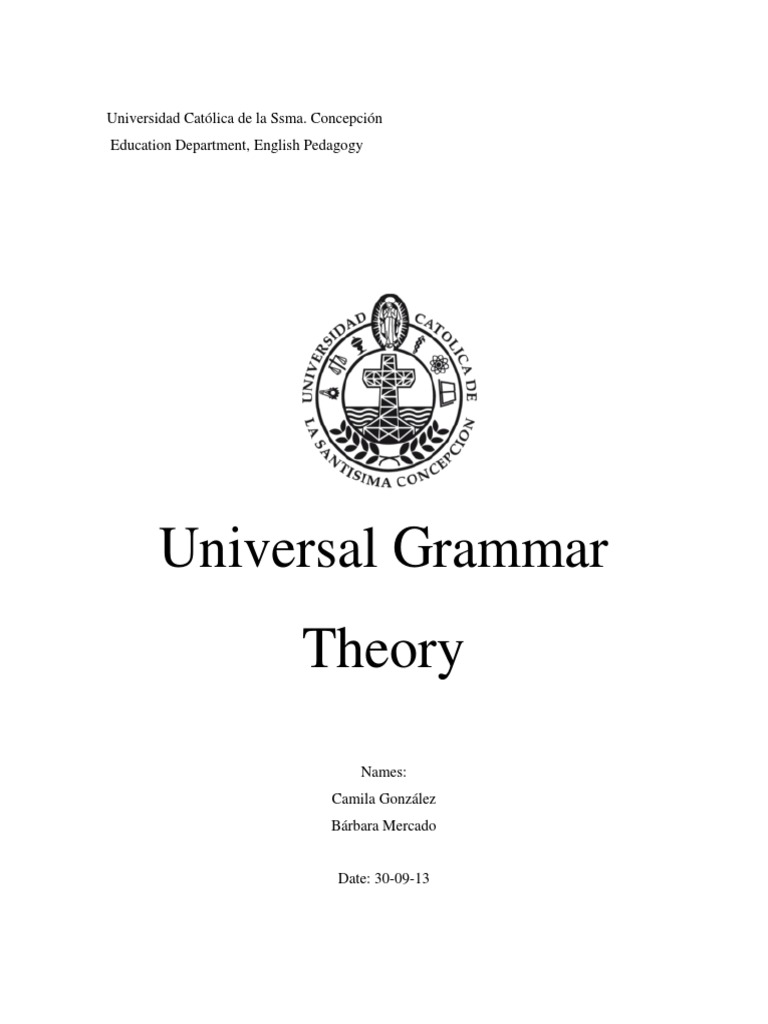Universal Grammar Theory | PDF | Language Acquisition | Noam Chomsky