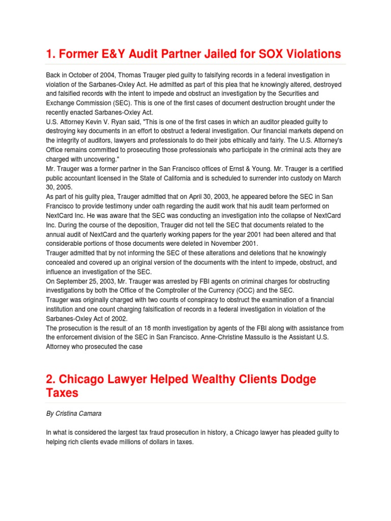 Fraud Cases | Business | Government