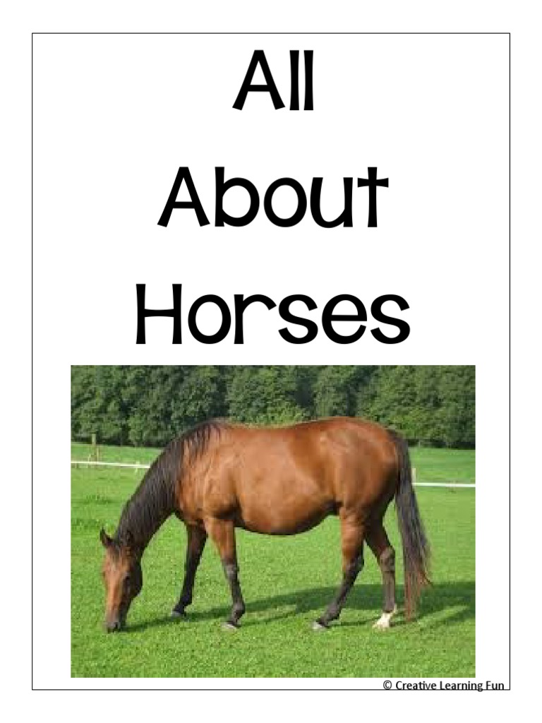 Horse Lapbook by Creative Learning Fun | PDF | Horse Gait | Horses