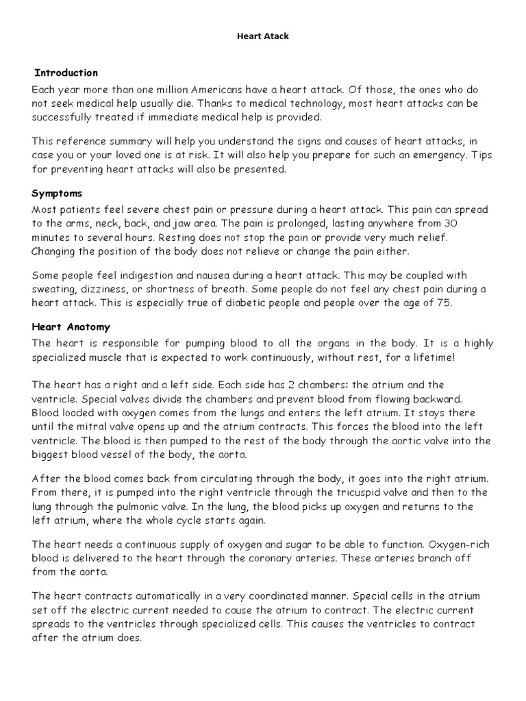 Heart Atack | PDF | Angina Pectoris | Heart