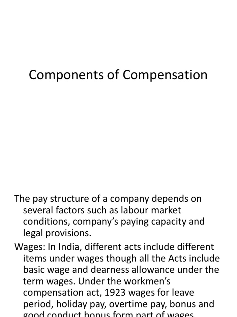Components of Compensation | PDF | Employee Benefits | Wage