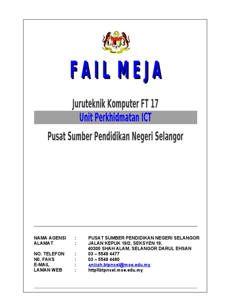 Fail Meja FT-17 Sekolah | PDF