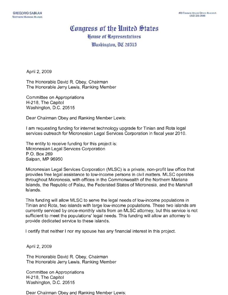 Earmark Request | PDF