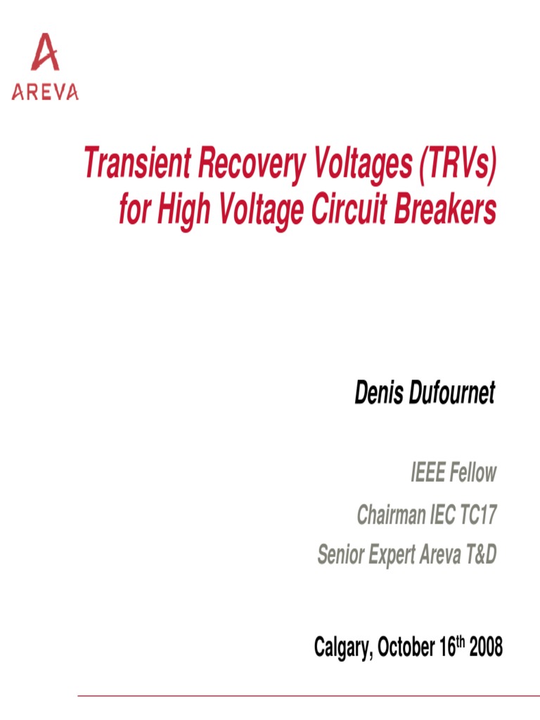 TRV Analysis for High Voltage Breakers | PDF | High Voltage | Capacitor