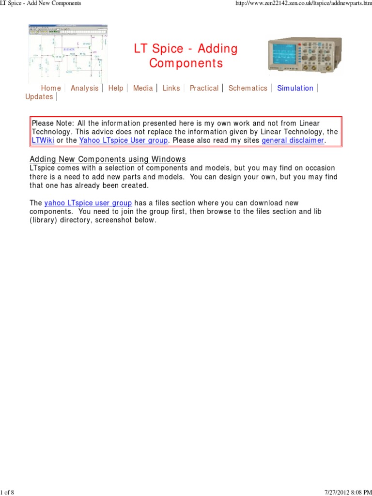 LT Spice - Add New Components PDF | PDF | Directory (Computing ...