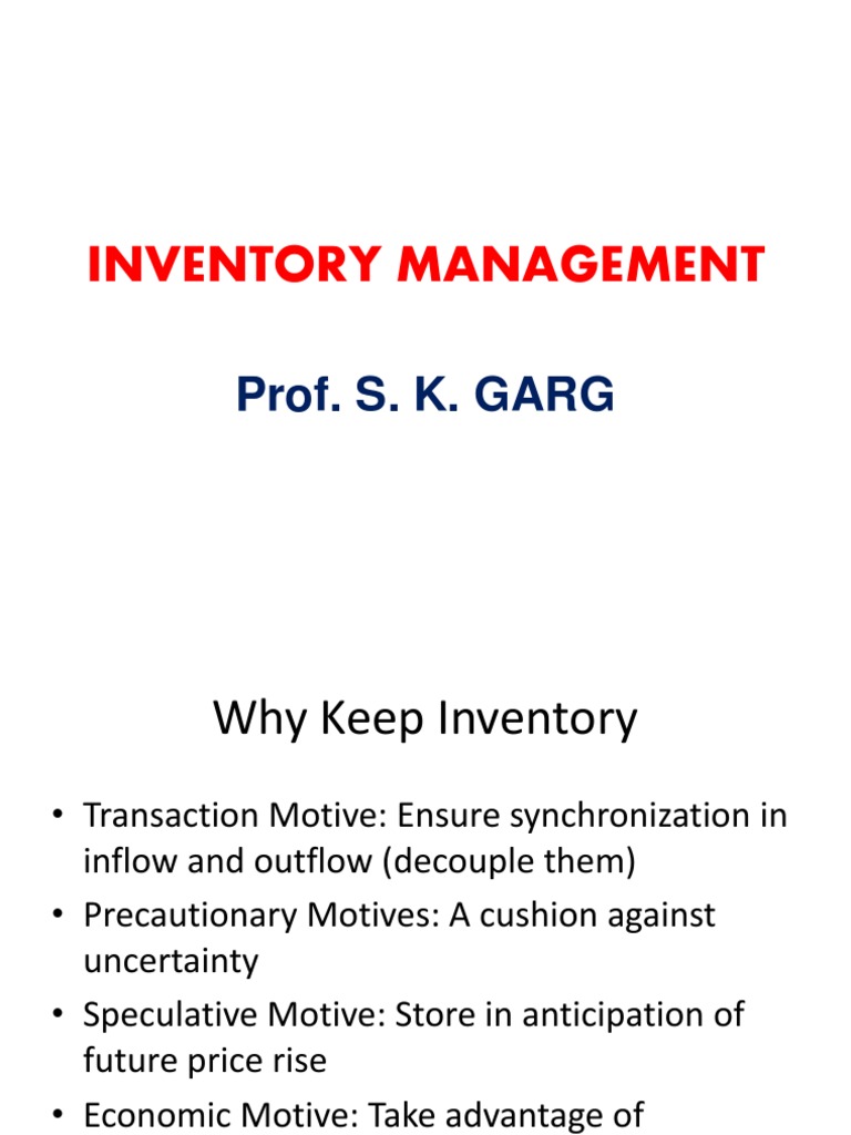 June 2013 Inventory Management | PDF