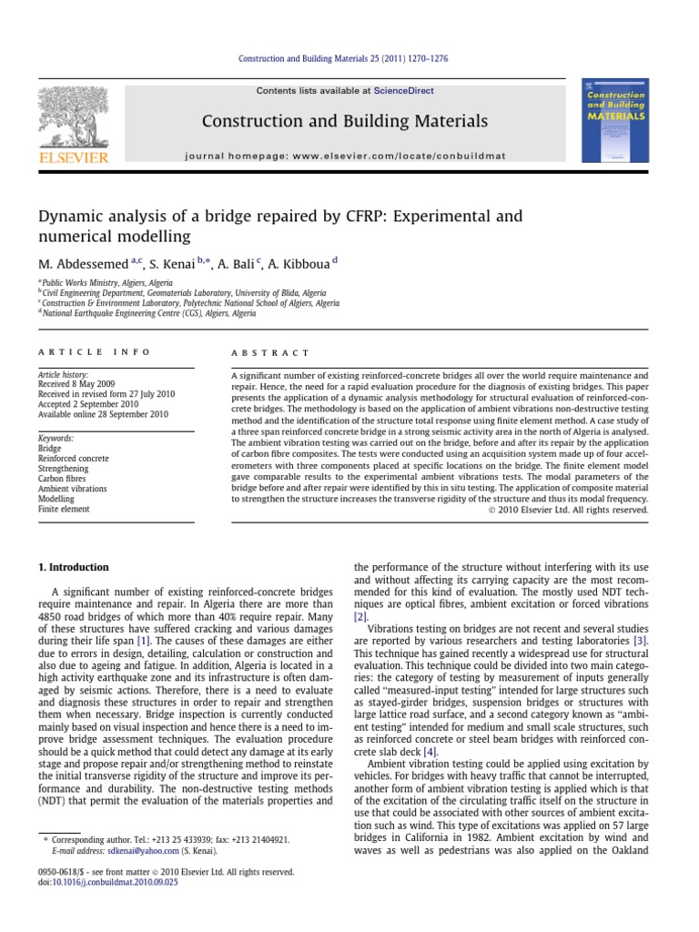 Dynamic Analysis of Bridges | PDF | Strength Of Materials | Concrete