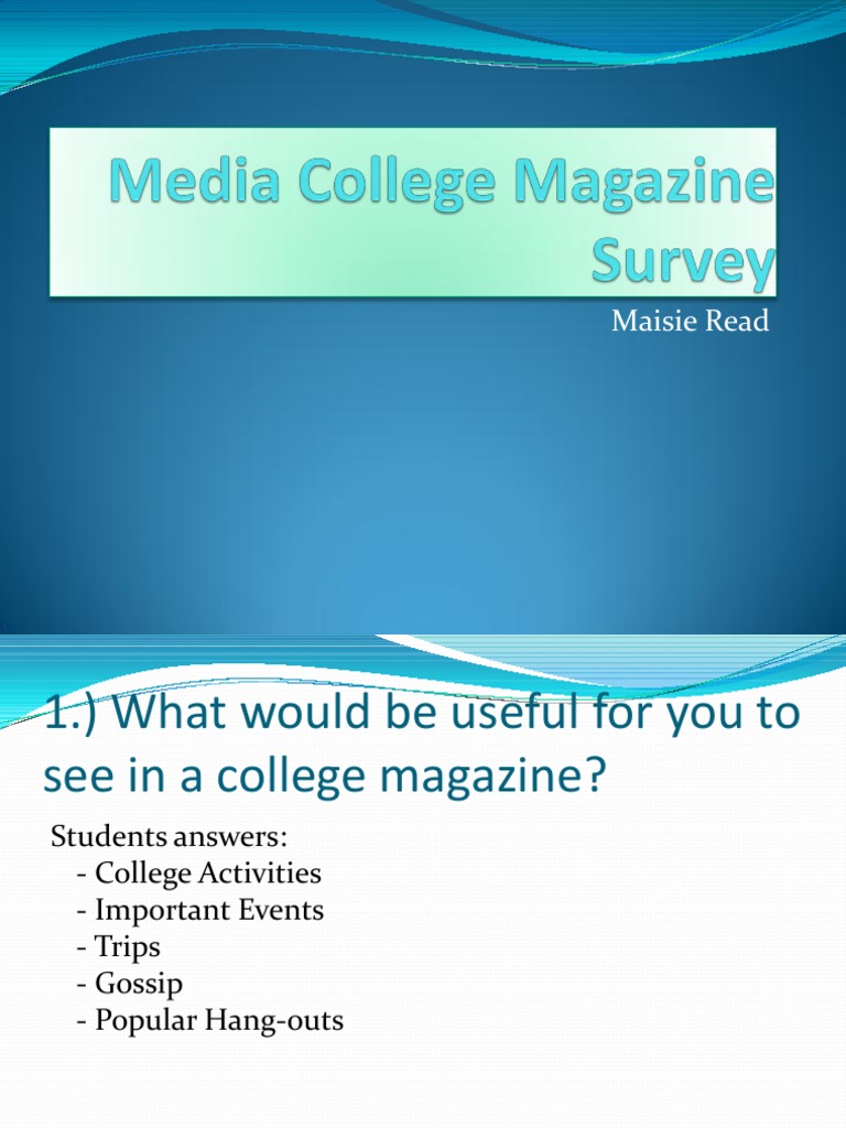 College Student Survey Insights | PDF