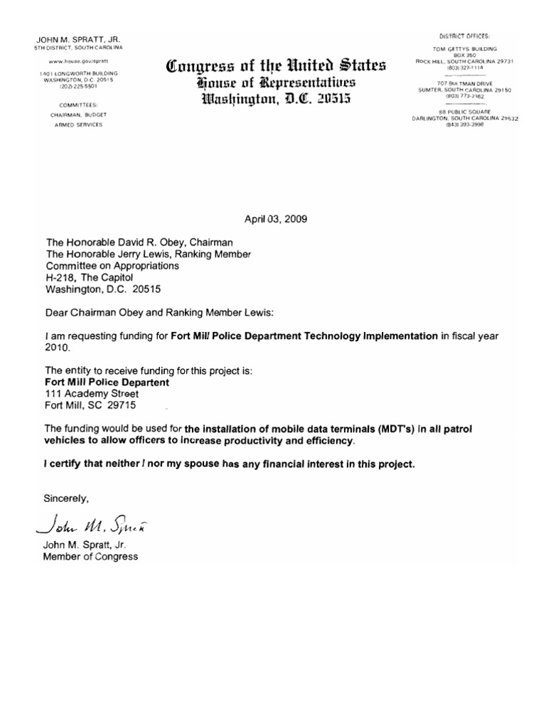 Earmark Request | PDF