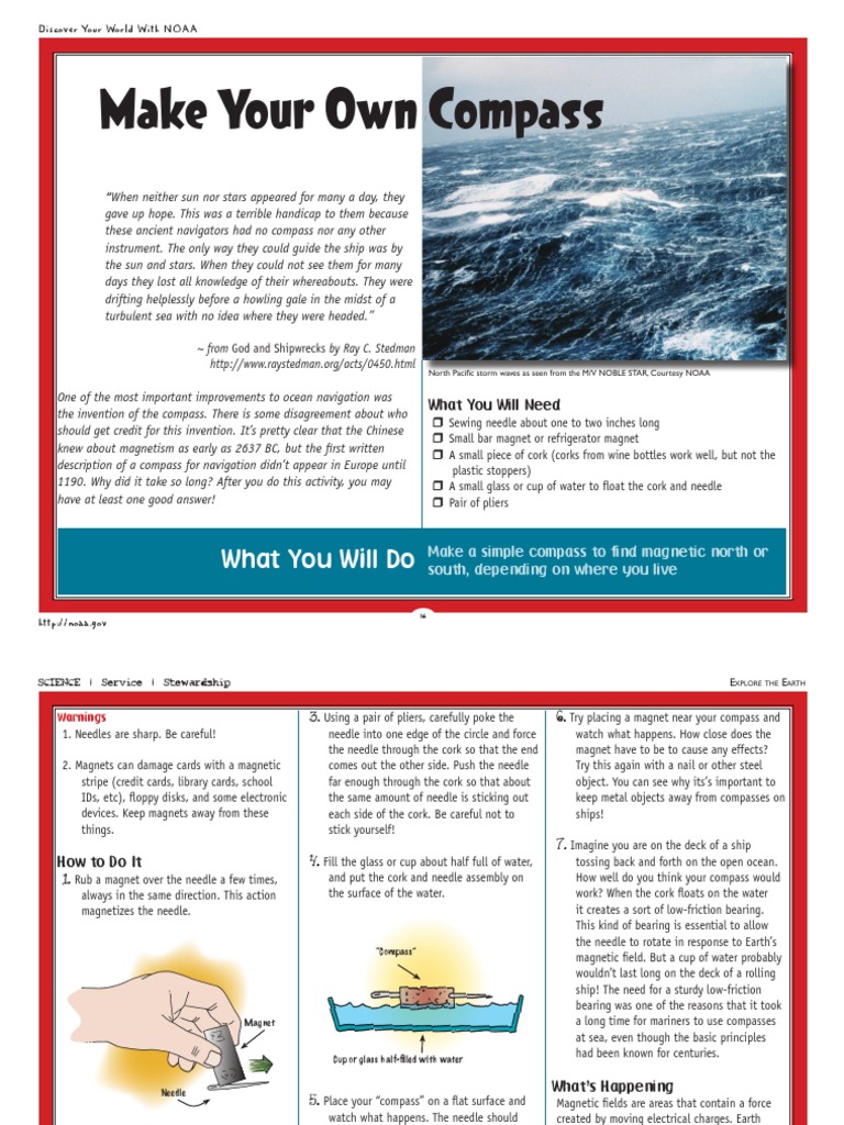 Make Your Own Compass | PDF | Compass | Magnetic Field