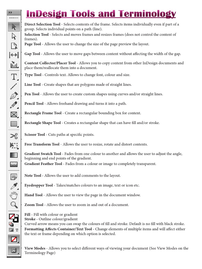InDesign Tools | Shape | Page Layout | Free 30-day Trial | Scribd