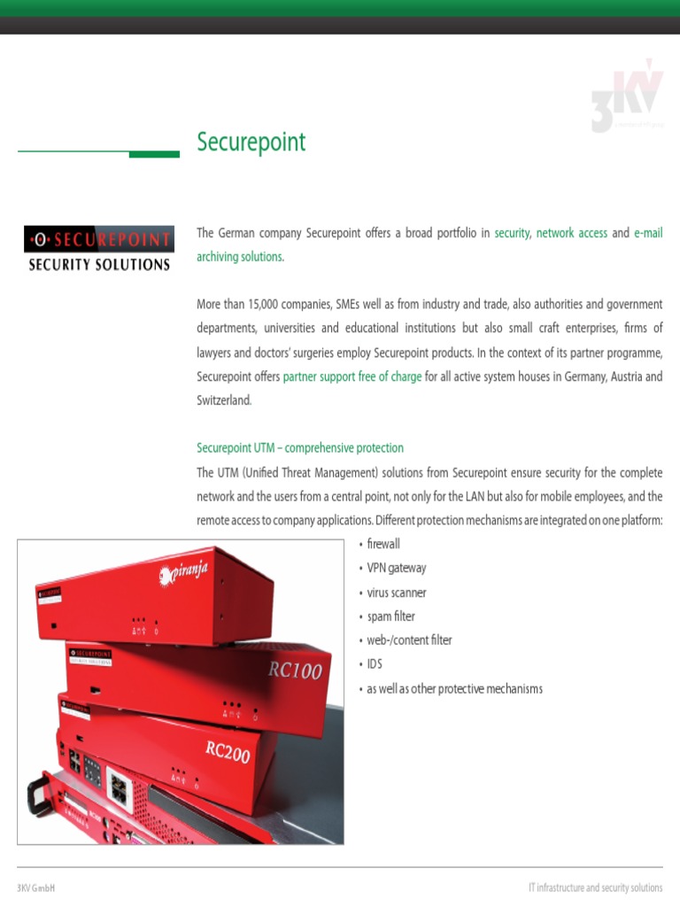 Securepoint: Security Network Access E-Mail Archiving Solutions | PDF ...