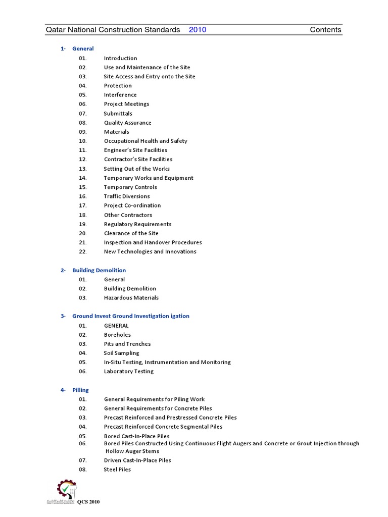 Qatar National Construction Standards 2010 | PDF | Deep Foundation ...