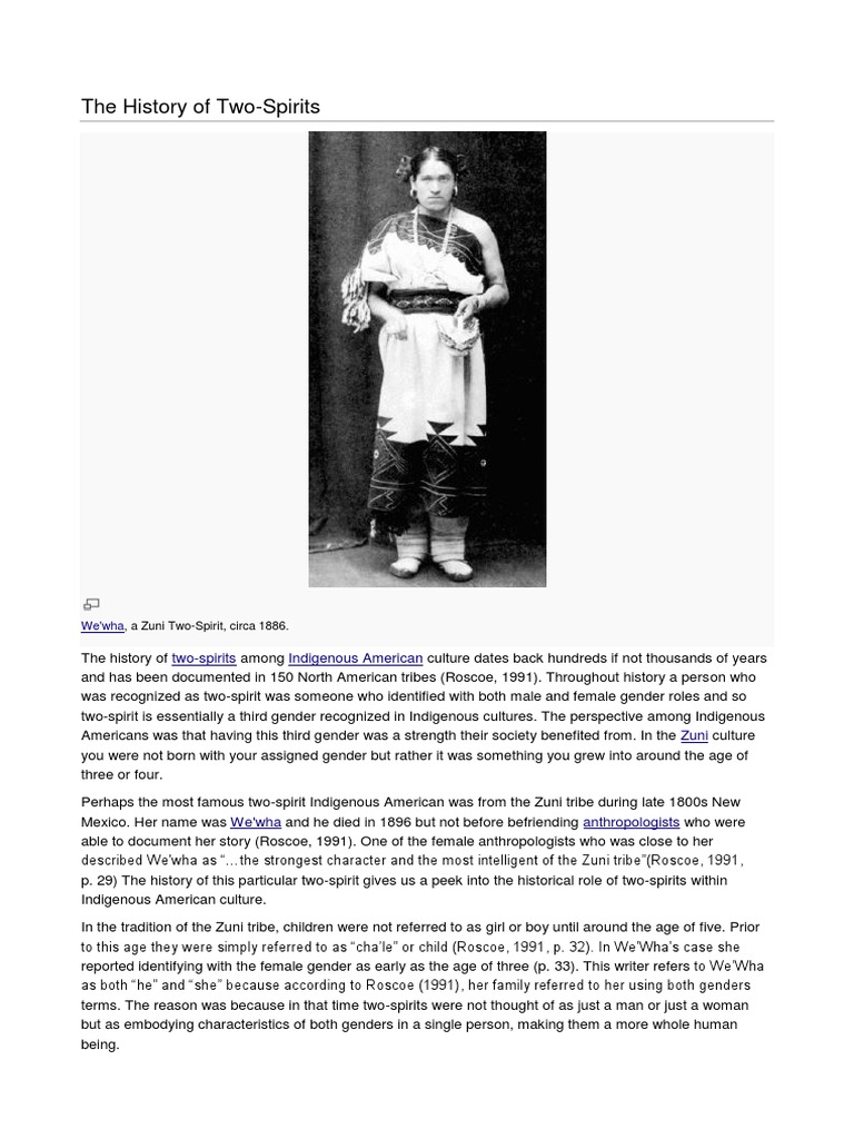The History of Two-Spirits | PDF | Human Sexuality | Gender