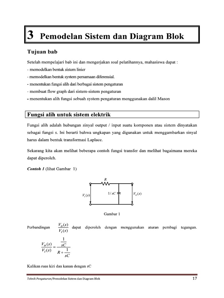 3 - Pemodelan Sistem&Diagram Blok | PDF