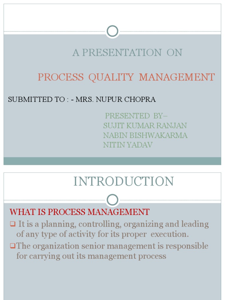 A Comprehensive Guide to Process Quality Management: Principles ...