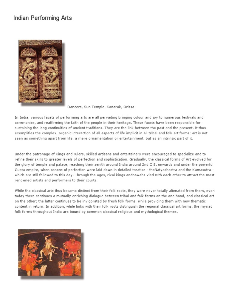 Indian Performing Arts | PDF | Dances | Performing Arts