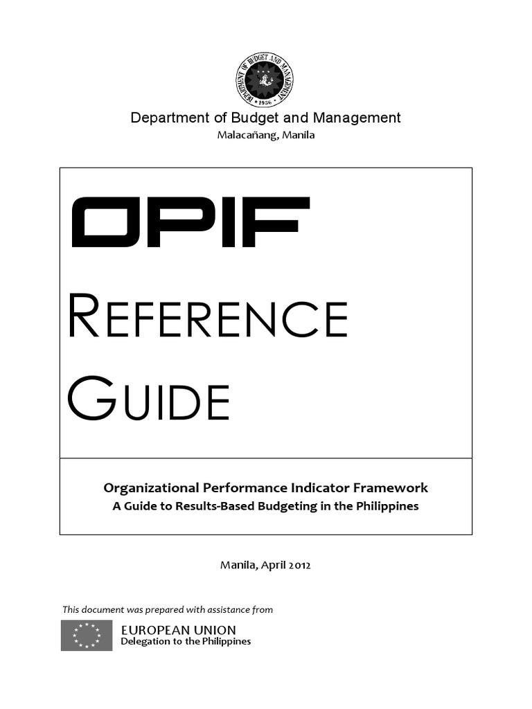OPIF Reference Guide | PDF | Budget | Governance