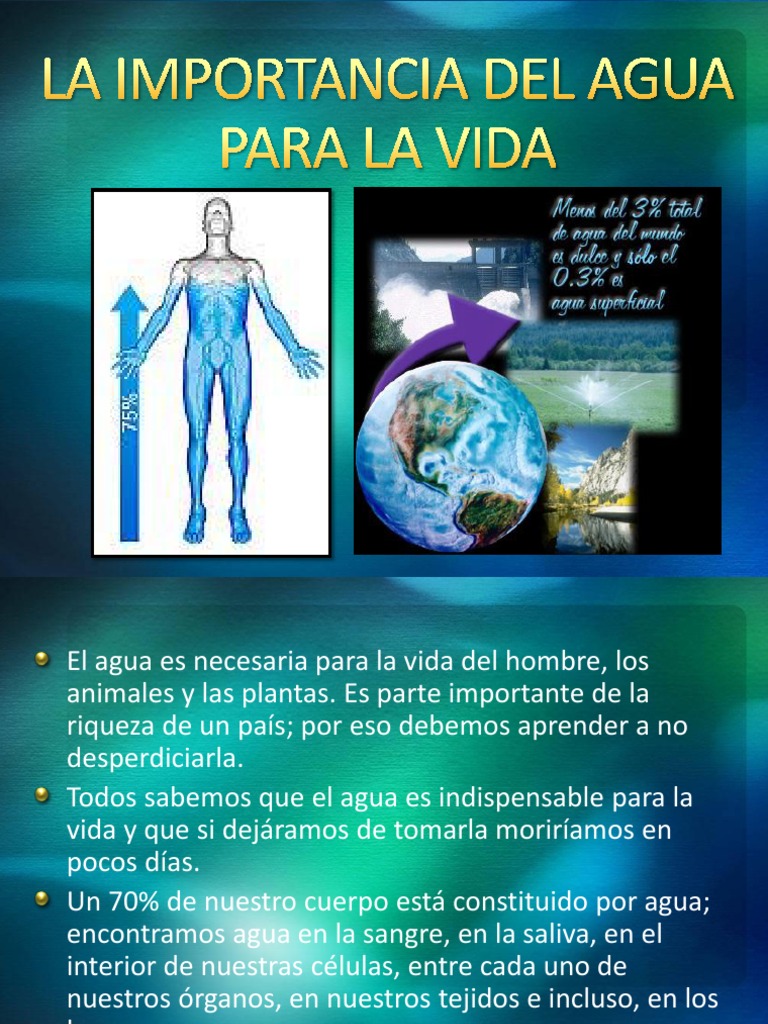 Importancia del Agua para la Vida | PDF | Contaminación | Agua