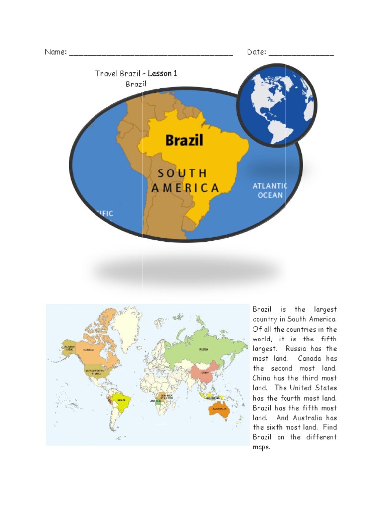 Travel Brazil Worksheets | Amazon River | Rainforest | Free 30-day ...