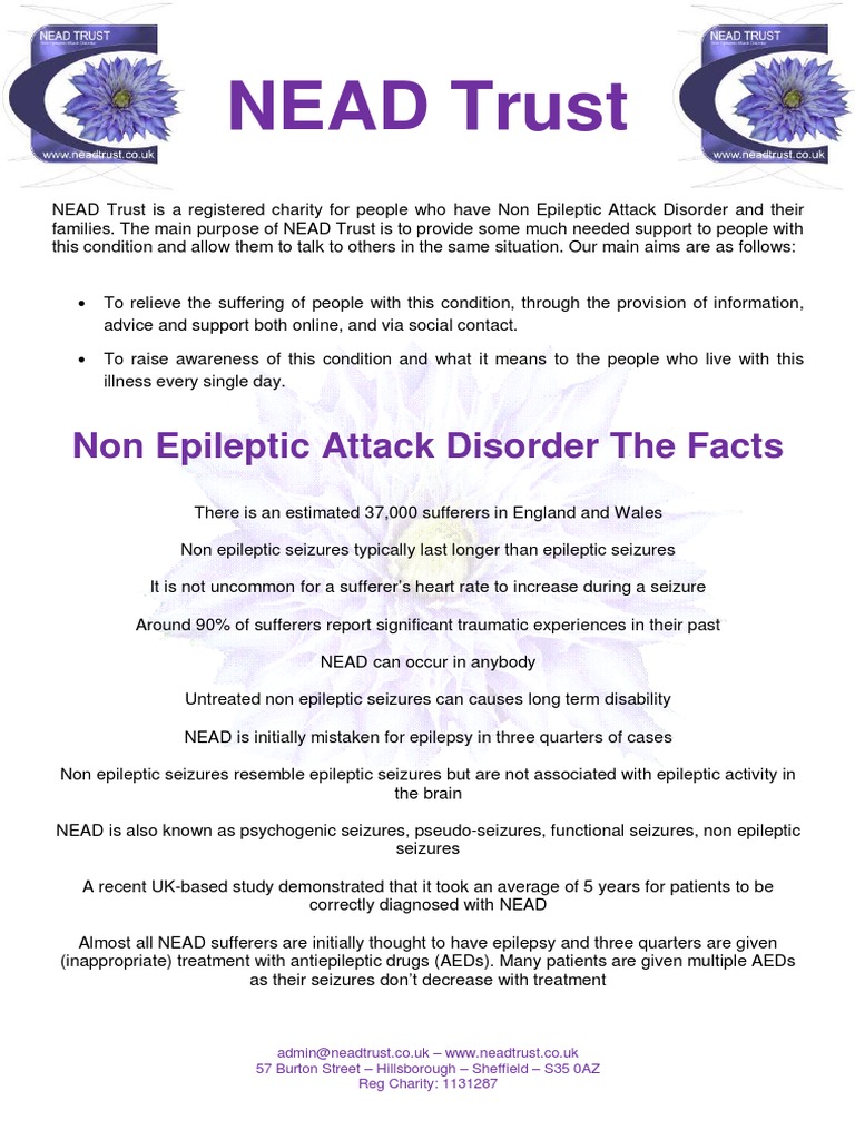 NEAD Trust: Non Epileptic Attack Disorder The Facts | PDF | Self ...