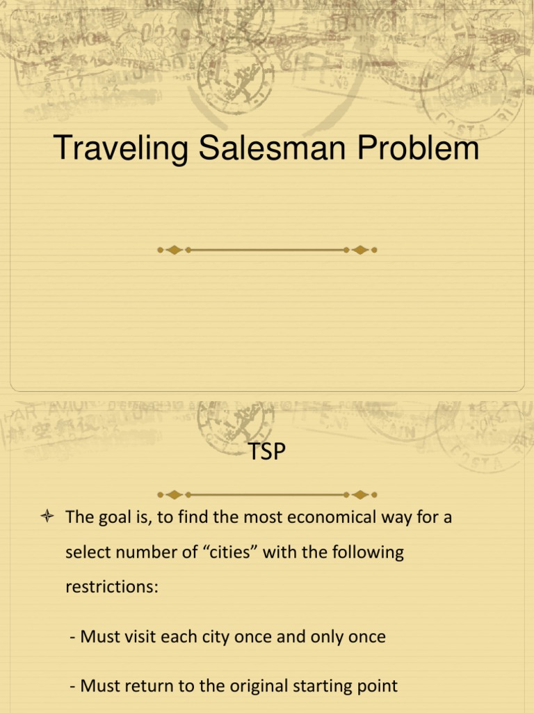 Traveling Salesman Problem | PDF | Graph (Mathematics) | Vertex (Graph ...