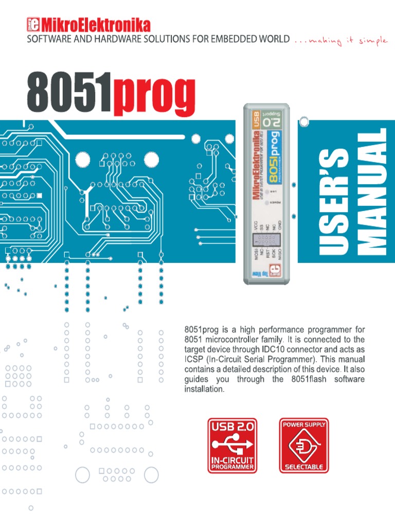 8051prog Manual v100 | PDF | Installation (Computer Programs) | Electrical Connector