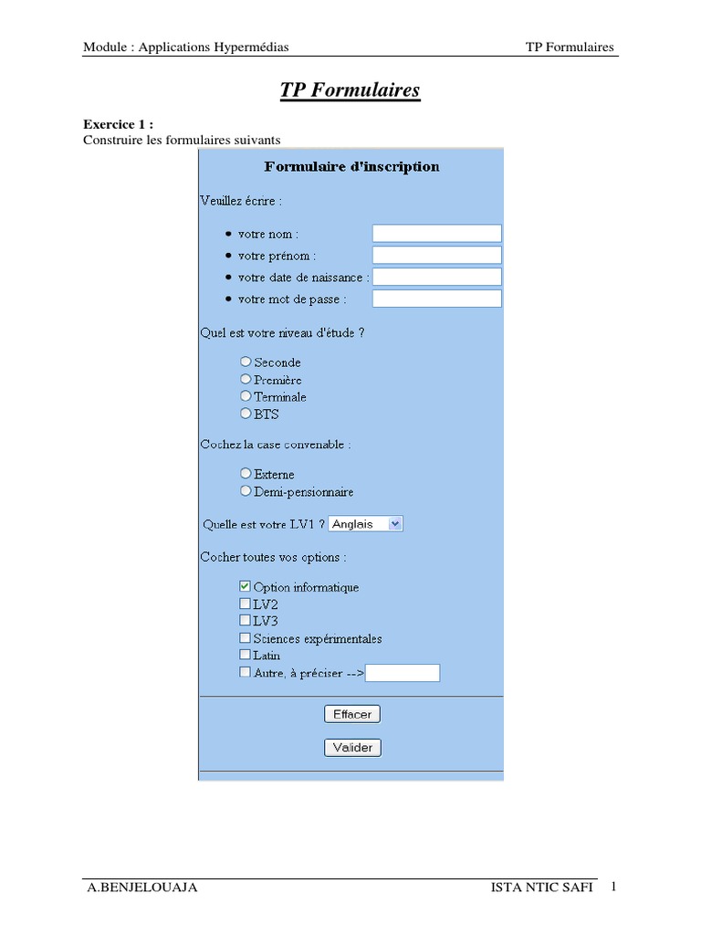 TP Formulaires | PDF