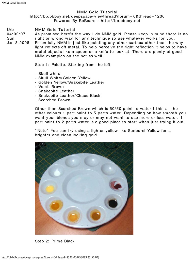 NMM Gold Tutorial | PDF | Color | Paint