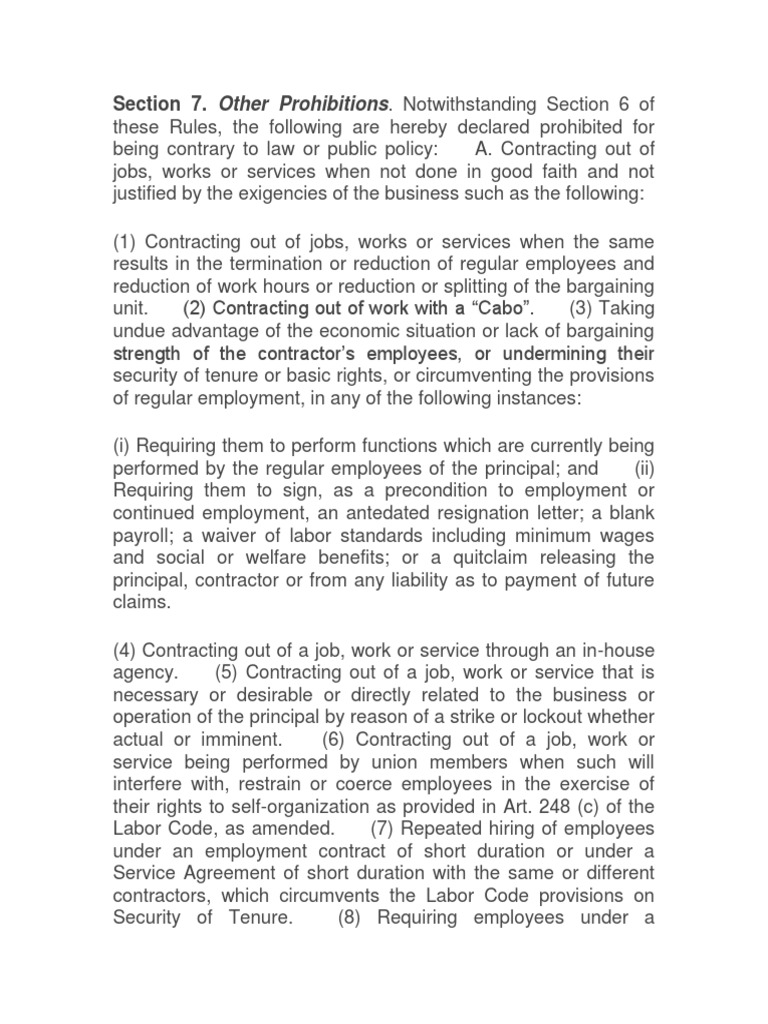 Prohibited Acts DO 18-A | PDF | Employment | Labour Law