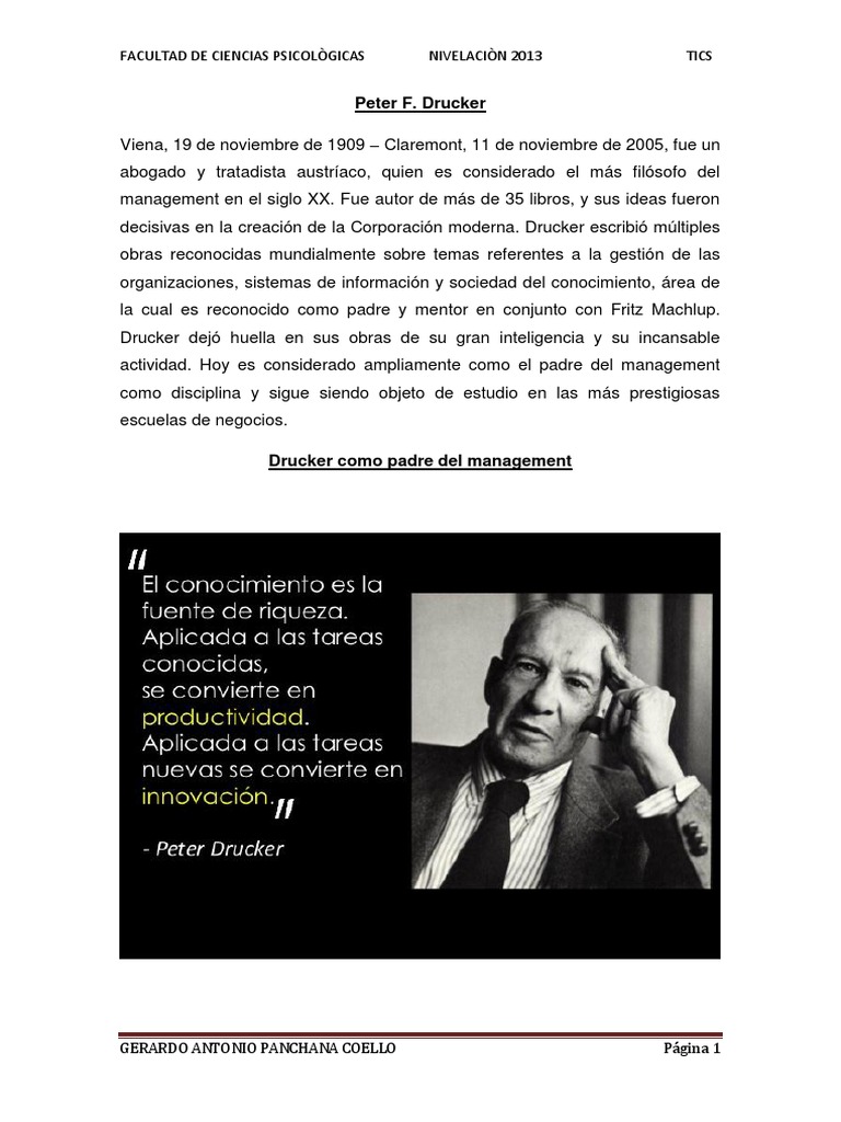Peter Drucker Management | PDF | Epistemología | Science