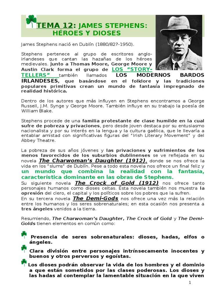 James Stephens | PDF | Republica de Irlanda | Novelas