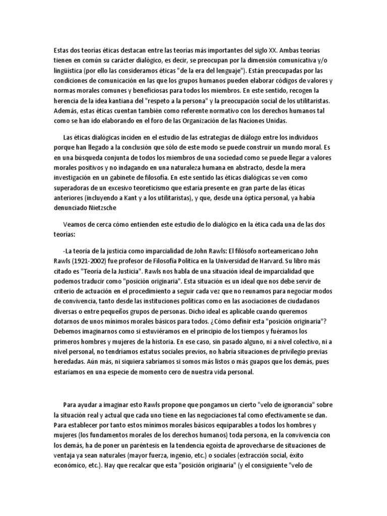 Etica Dialogica | PDF | John Rawls | Moralidad