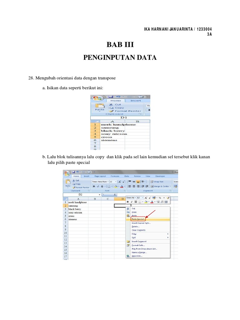 Penginputan Data | PDF | Pengelolaan Keuangan & Uang | Metode & Bahan Ajar